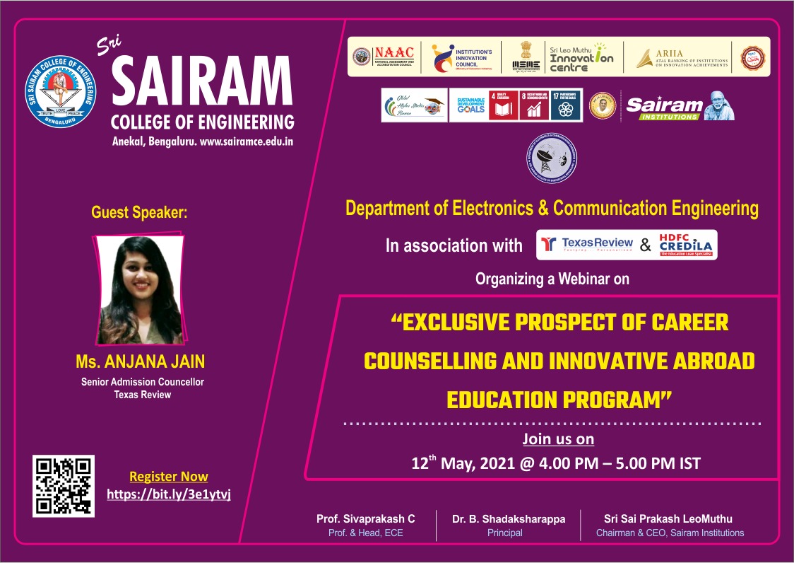 Sri Sairam College of Engineering Bangalore|Admissions B.E(CSE,ECE,EEE ...