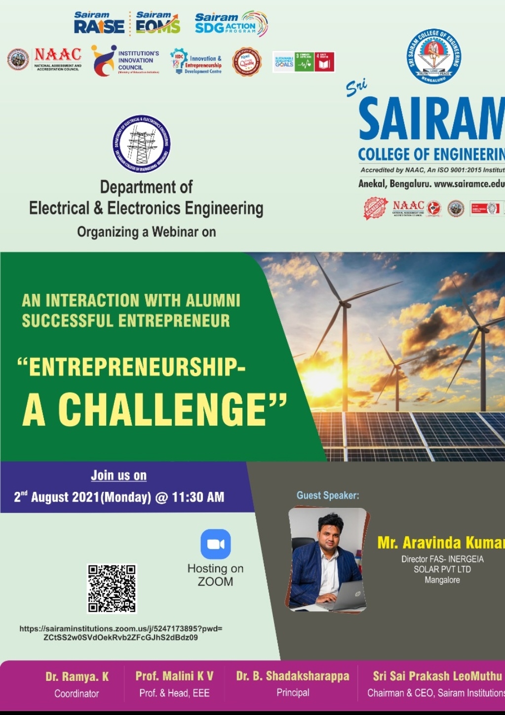 Sri Sairam College of Engineering Bangalore|Admissions B.E(CSE,ECE,EEE ...