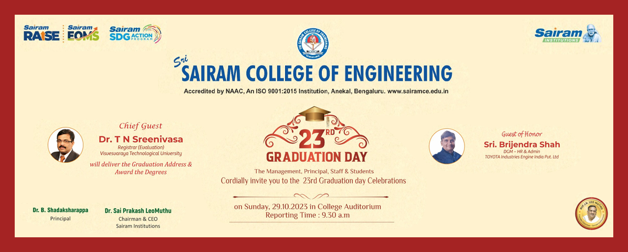 Sri Sairam College of Engineering Bangalore|Admissions B.E(CSE,ECE,EEE ...