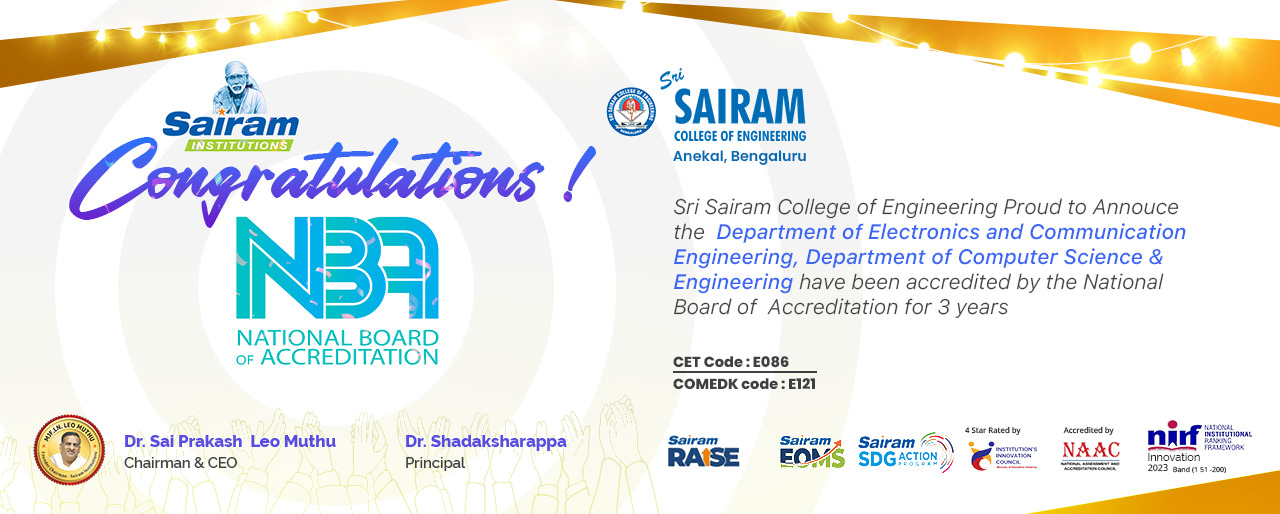 Sri Sairam College of Engineering Bangalore|Admissions B.E(CSE,ECE,EEE ...